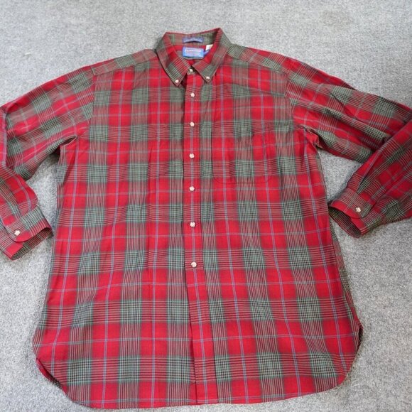 Pendleton | Shirts | Pendleton Shirt Xlt Red Plaid Wool Button Down 0 ...